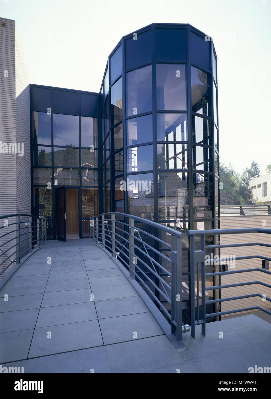 View of a glass building Stock Photo - Alamy