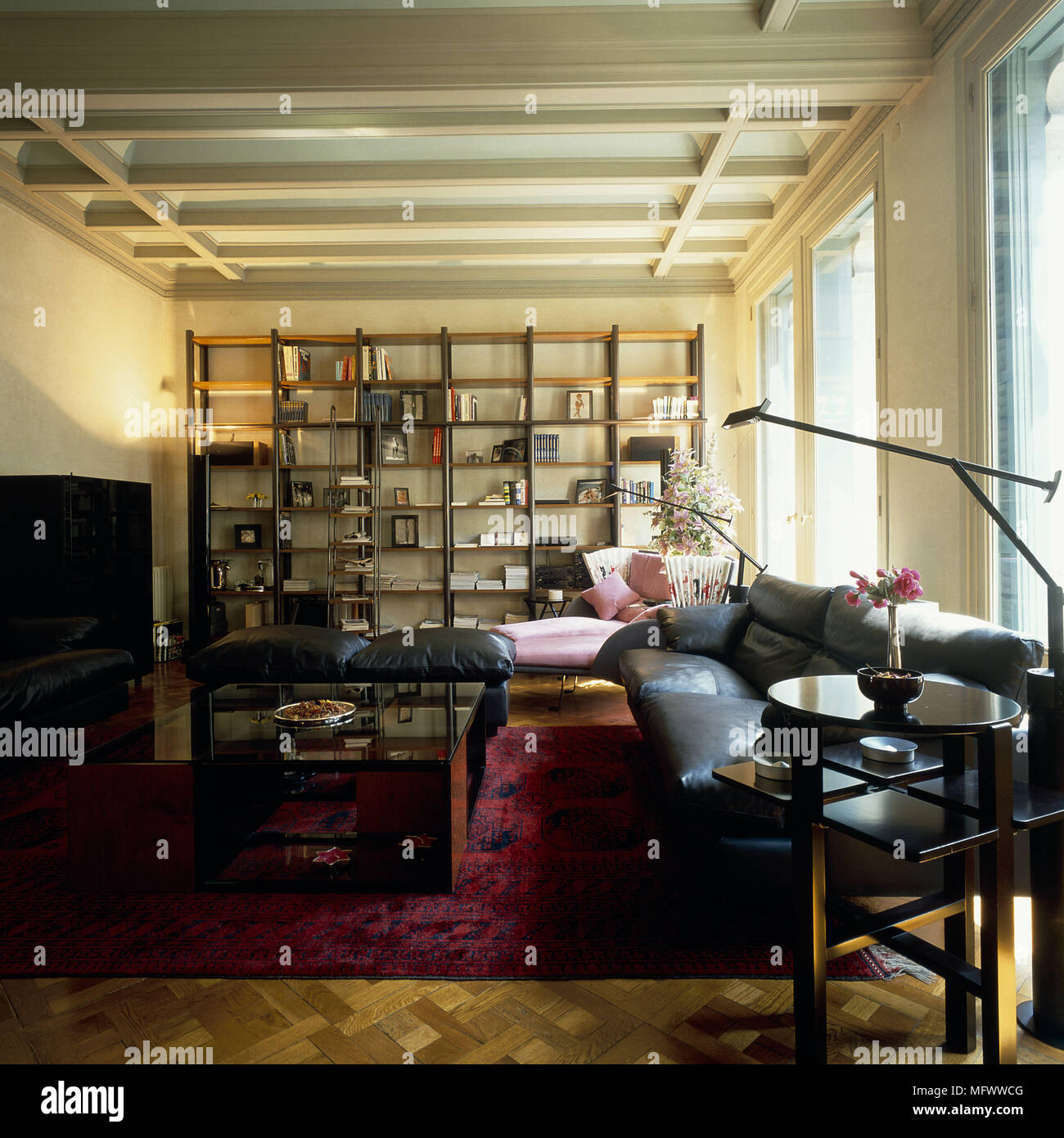 View of a living room with a comfortable seating arrangement Stock ...