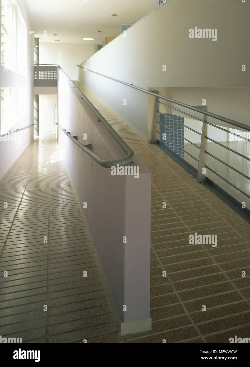 View of a long passageway Stock Photo - Alamy