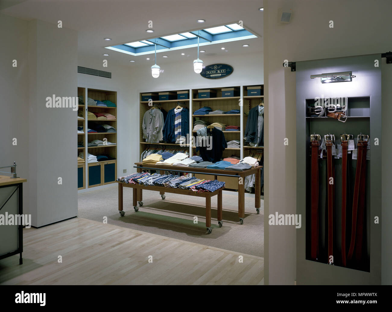 View of an eclectic garment showroom Stock Photo - Alamy