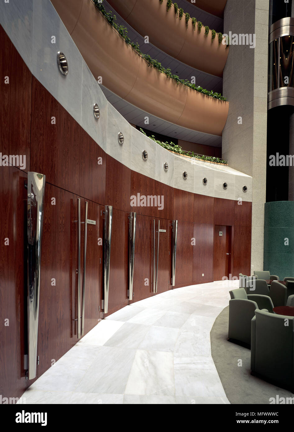 View of an eclectic hallway inside a hotel Stock Photo - Alamy