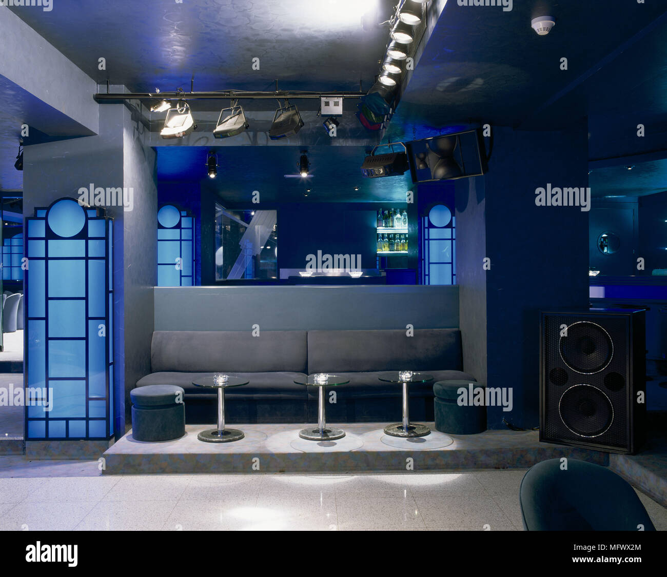 View of an illuminated bar Stock Photo - Alamy