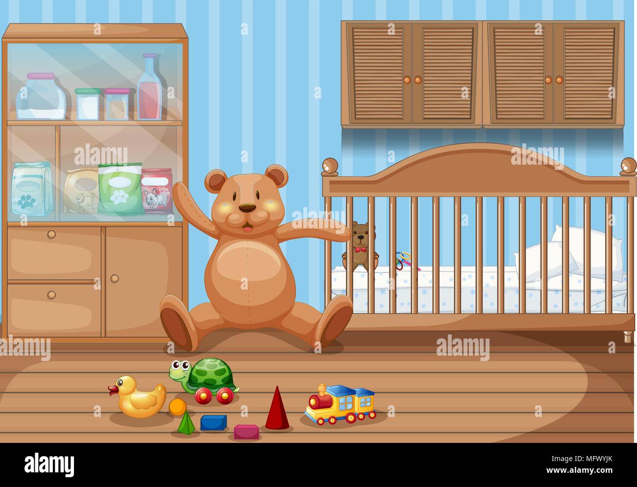 Kids bedroom child room Stock Vector Images - Alamy