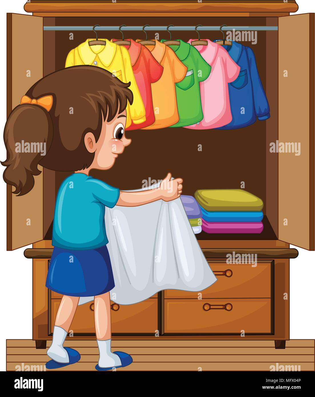 Ponerse La Ropa Clipart