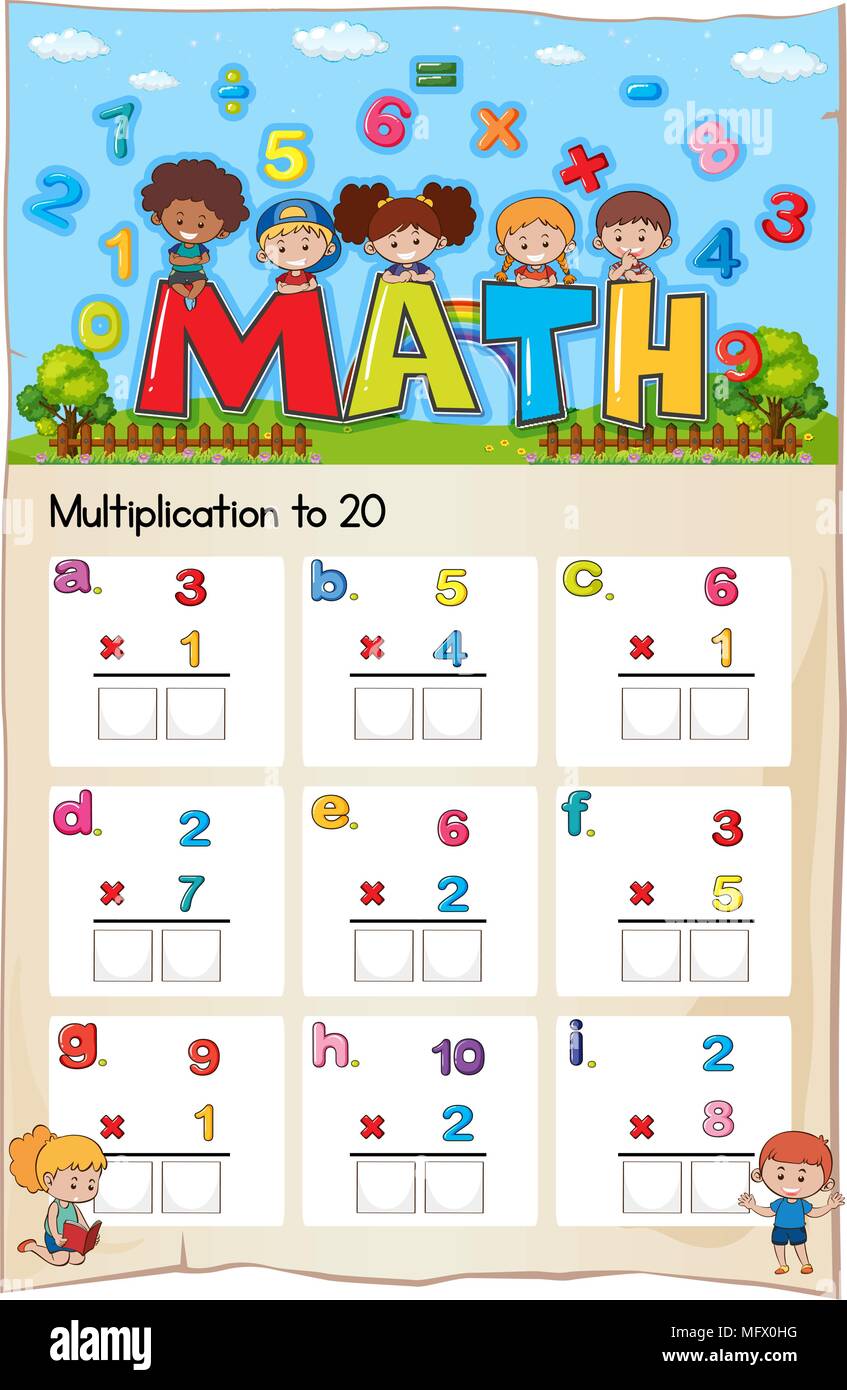 Numbers multiplication Stock Vector Images - Alamy