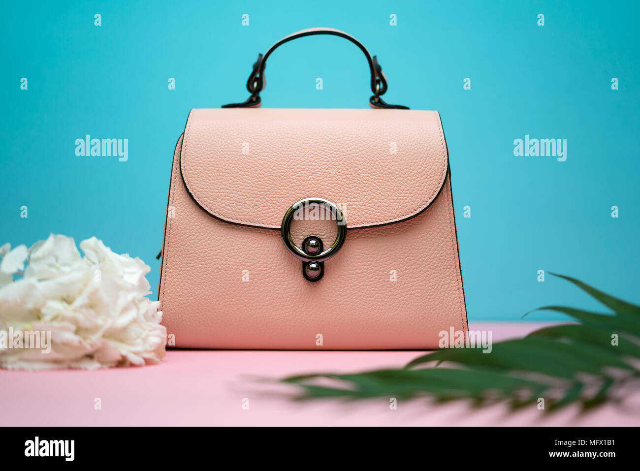 Female leather bag Stock Photo - Alamy