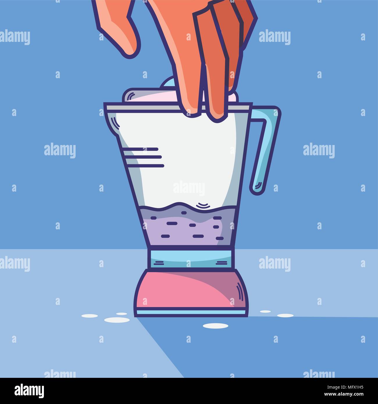 Hand grabbing Blender Stock Vector Image & Art - Alamy