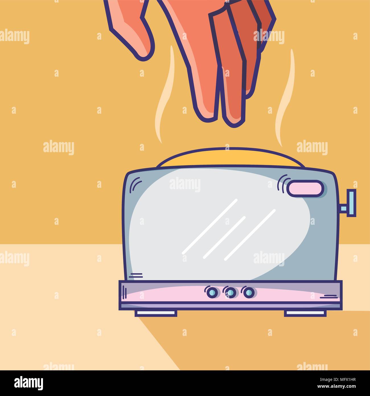 Hand grabbing Toaster Stock Vector Image & Art - Alamy