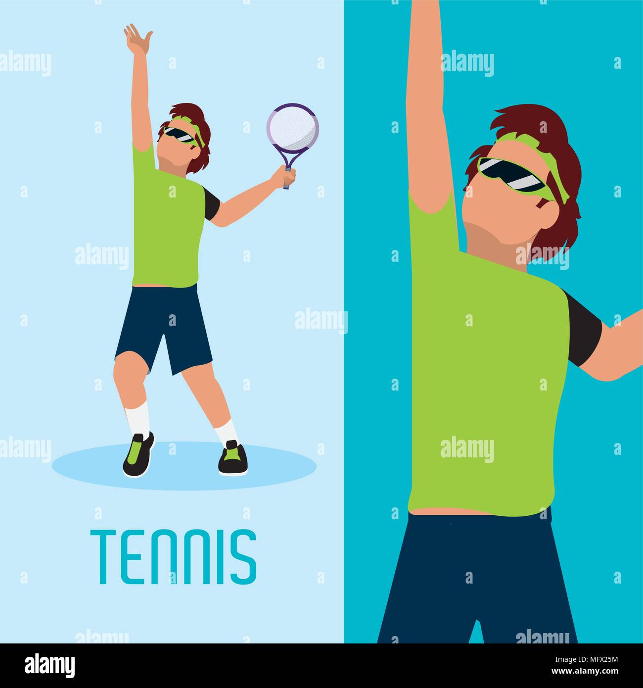 Vector Illustration Cartoon Tennis Player High Resolution Stock ...