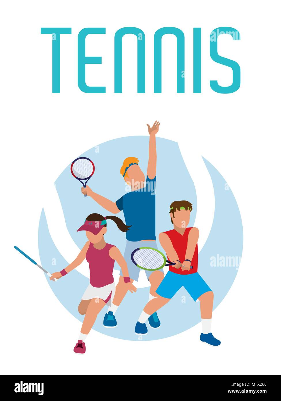 Tennis man woman training Stock Vector Images - Alamy