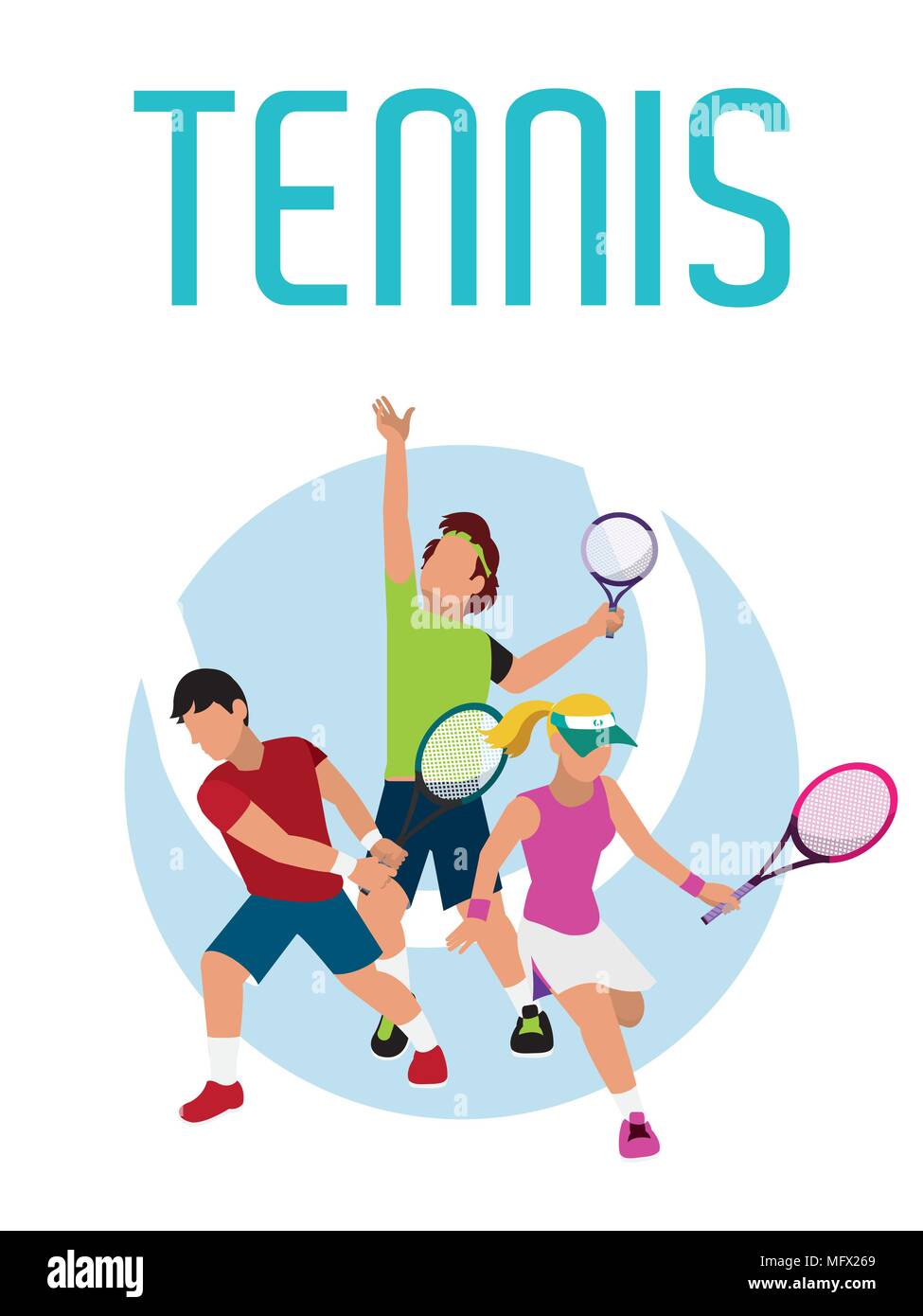 Tennis players cartoons Stock Vector Image & Art - Alamy