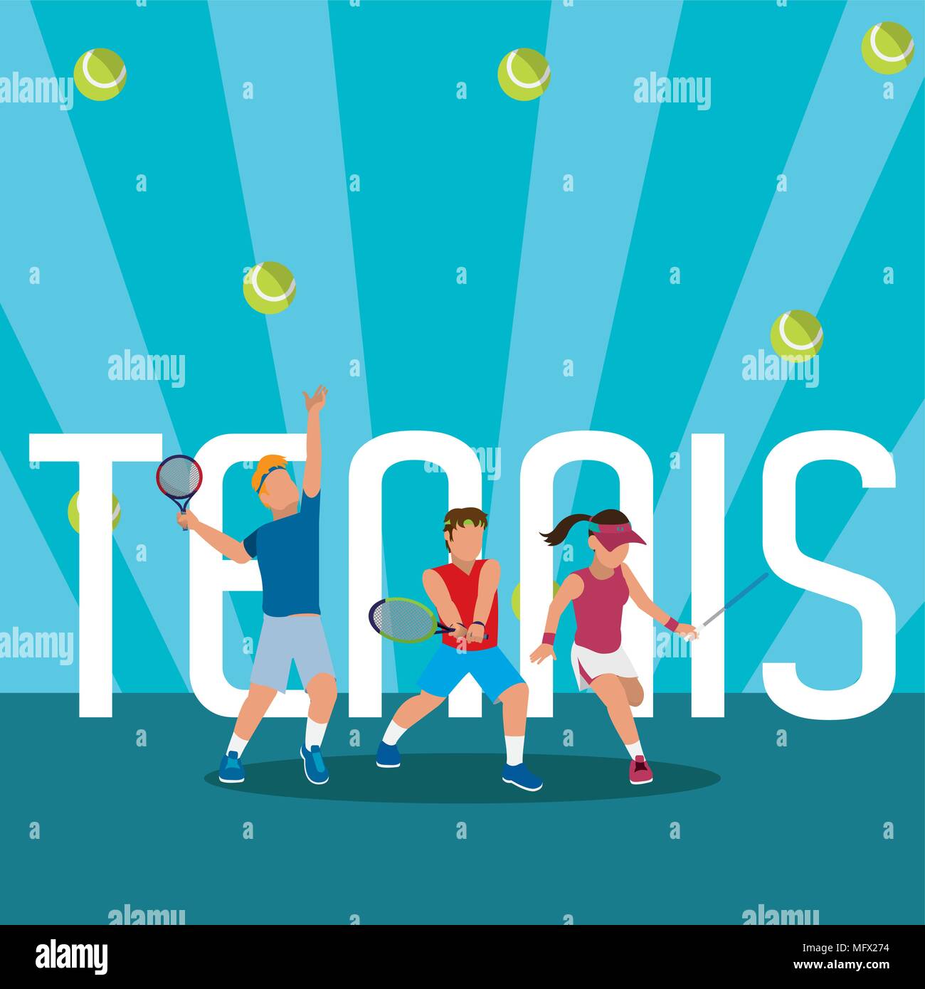 Tennis players cartoons Stock Vector Image & Art - Alamy