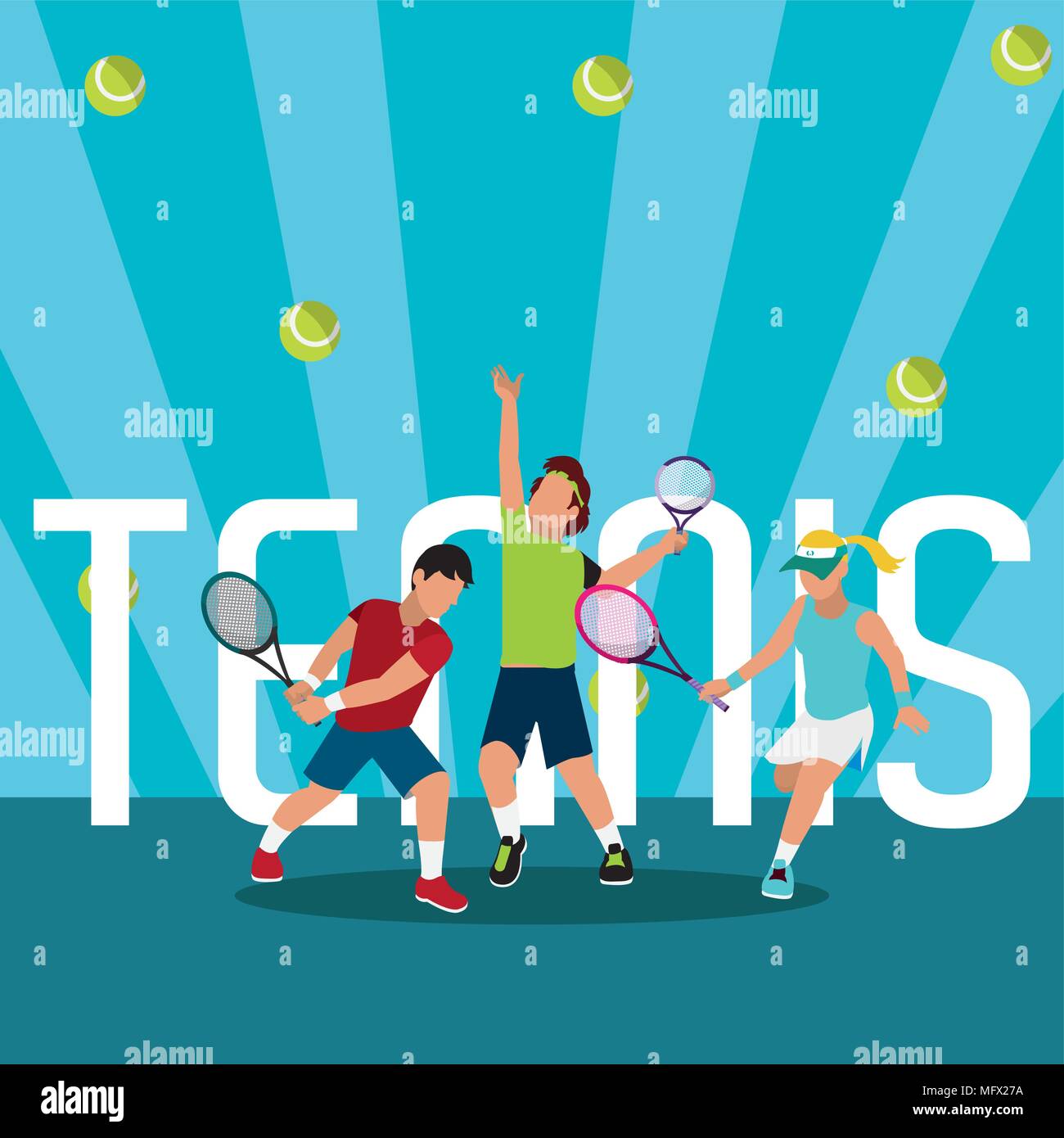 Tennis players cartoons Stock Vector Image & Art - Alamy