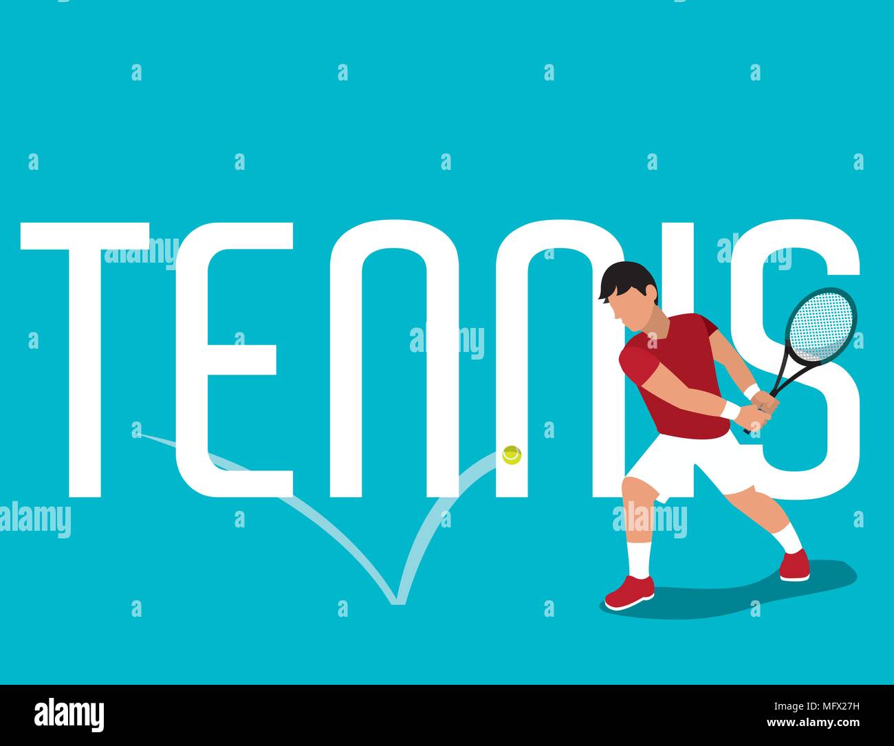 Tennis concept with player Stock Vector Image & Art - Alamy