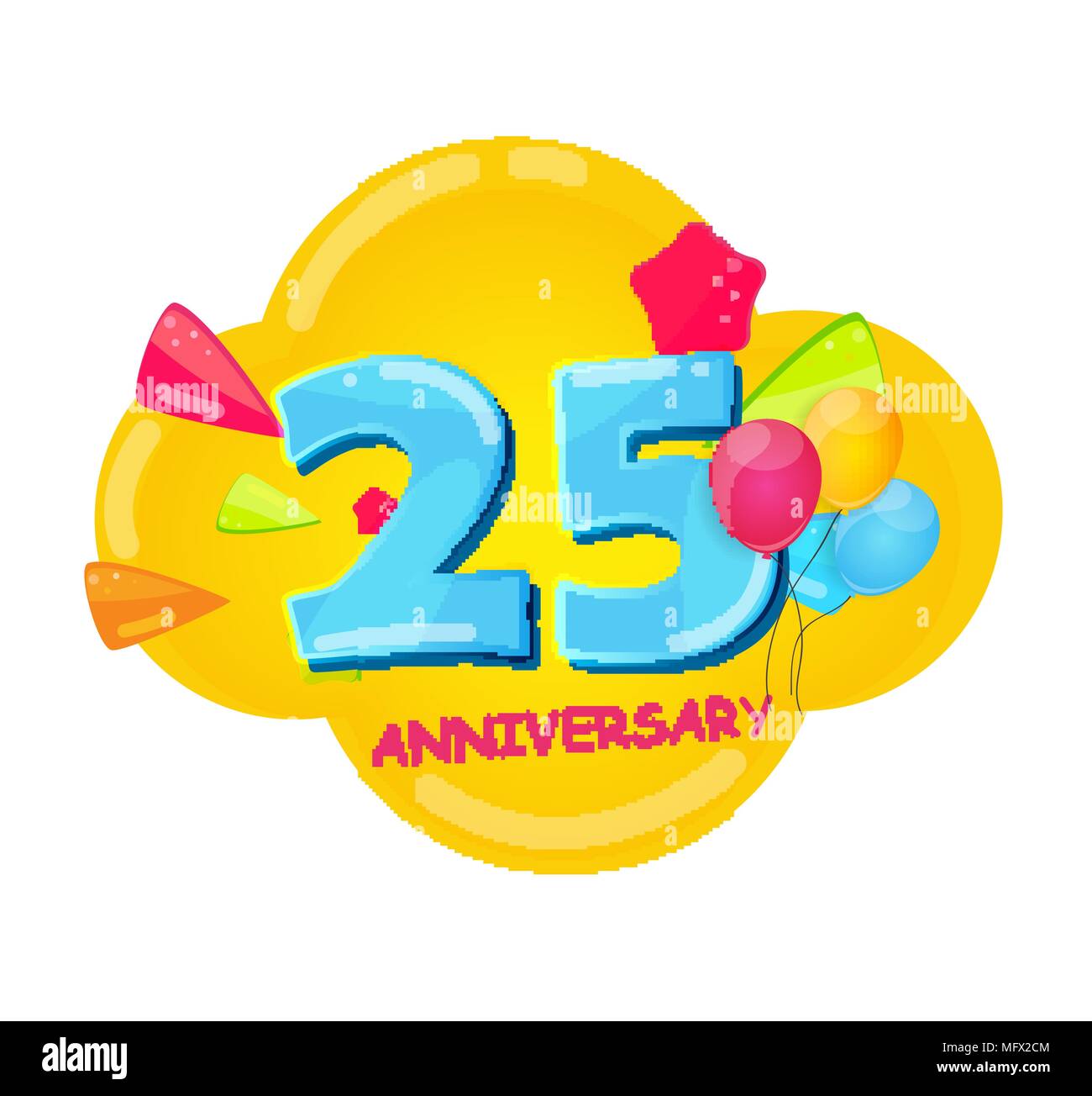 25 years birthday logo Cut Out Stock Images & Pictures - Alamy