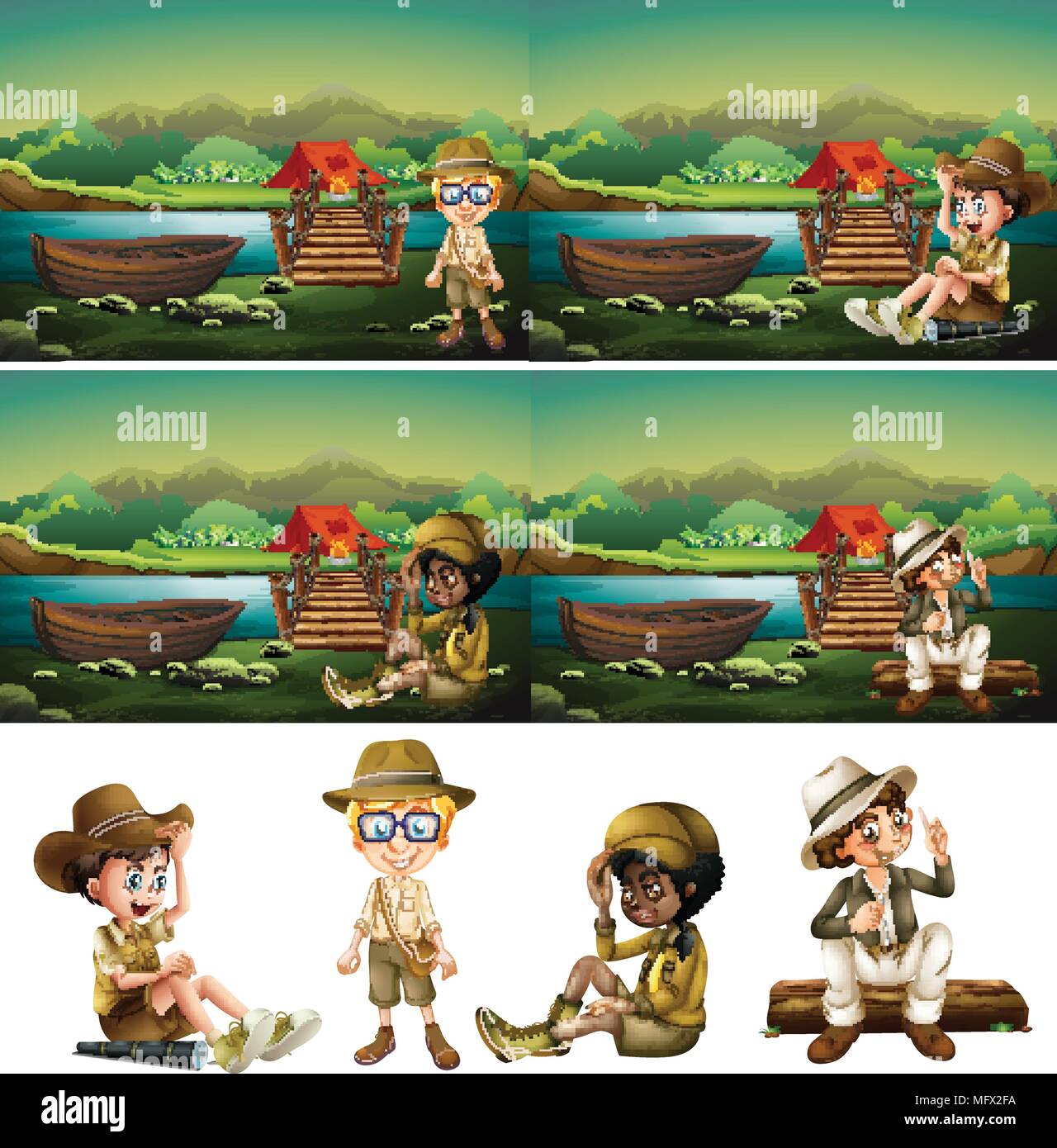 Boy scout Stock Vector Images - Alamy