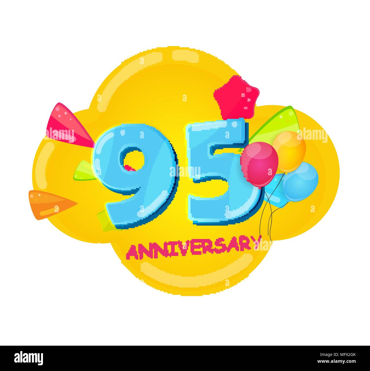 Template logo 95 years anniversary hi-res stock photography and images ...