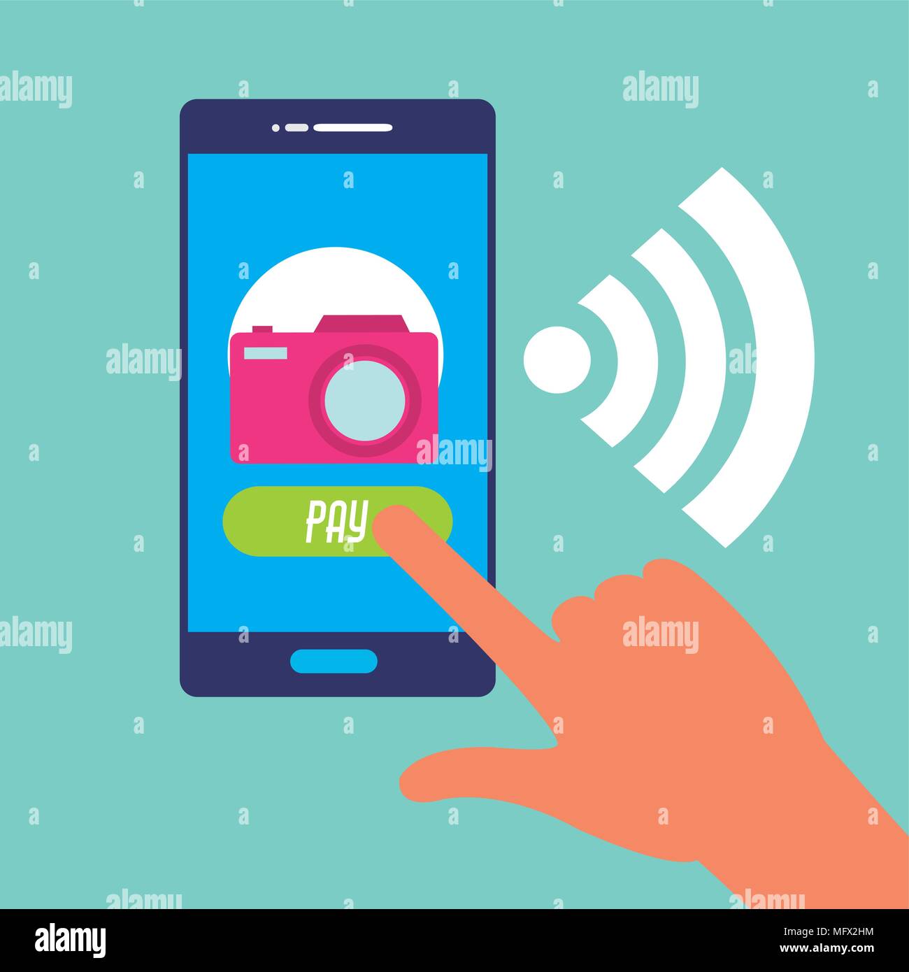 Woman using laptop camera Stock Vector Images - Alamy