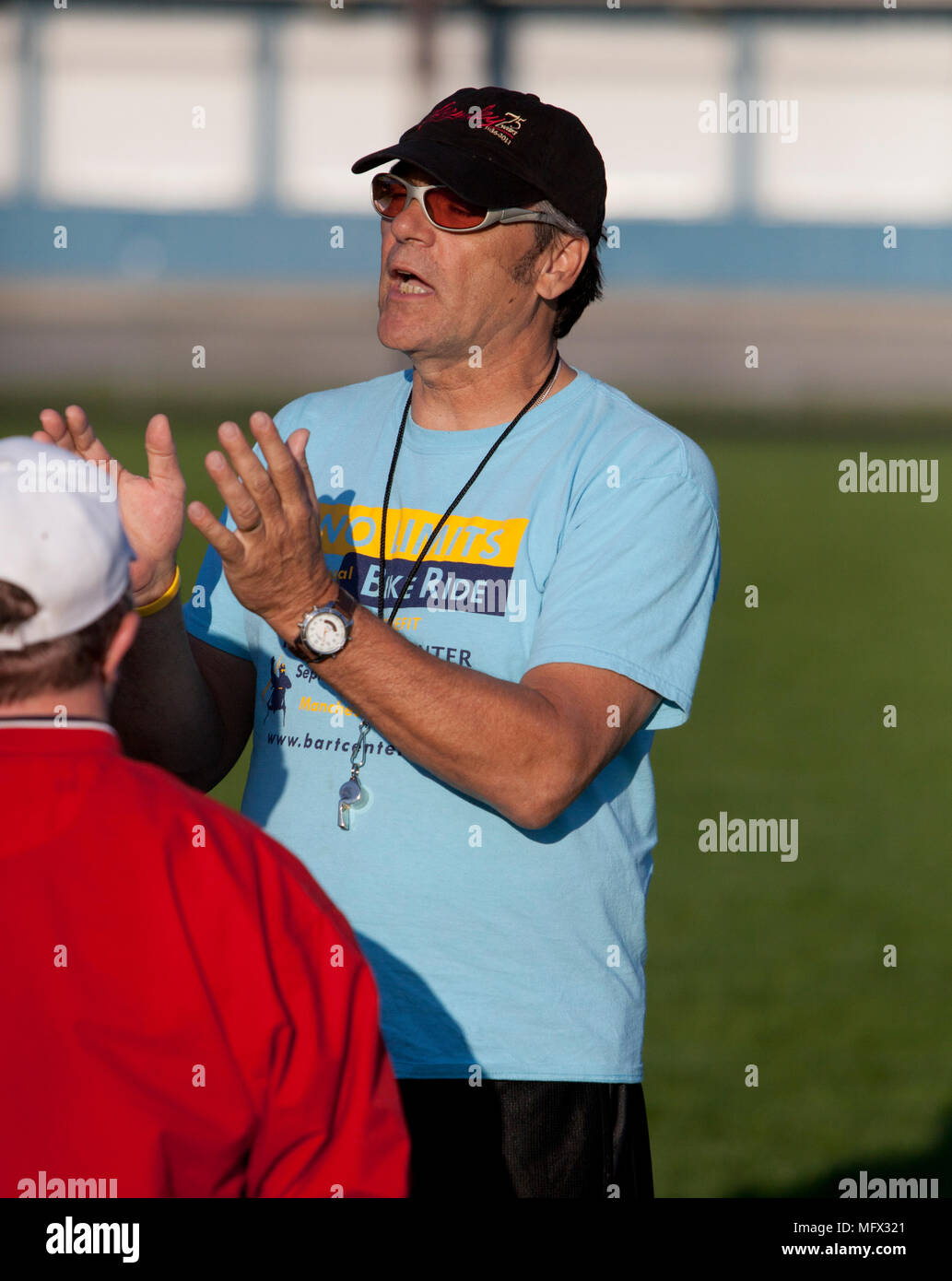 Caucasian Special Olympics coach portrait Stock Photo - Alamy