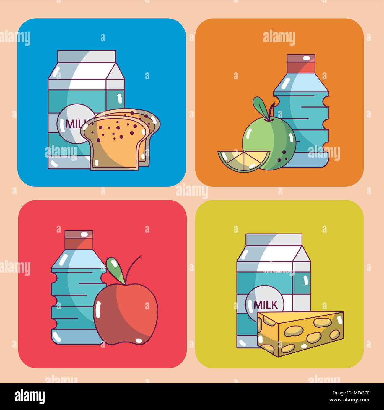 Set of food collection Stock Vector Image & Art - Alamy