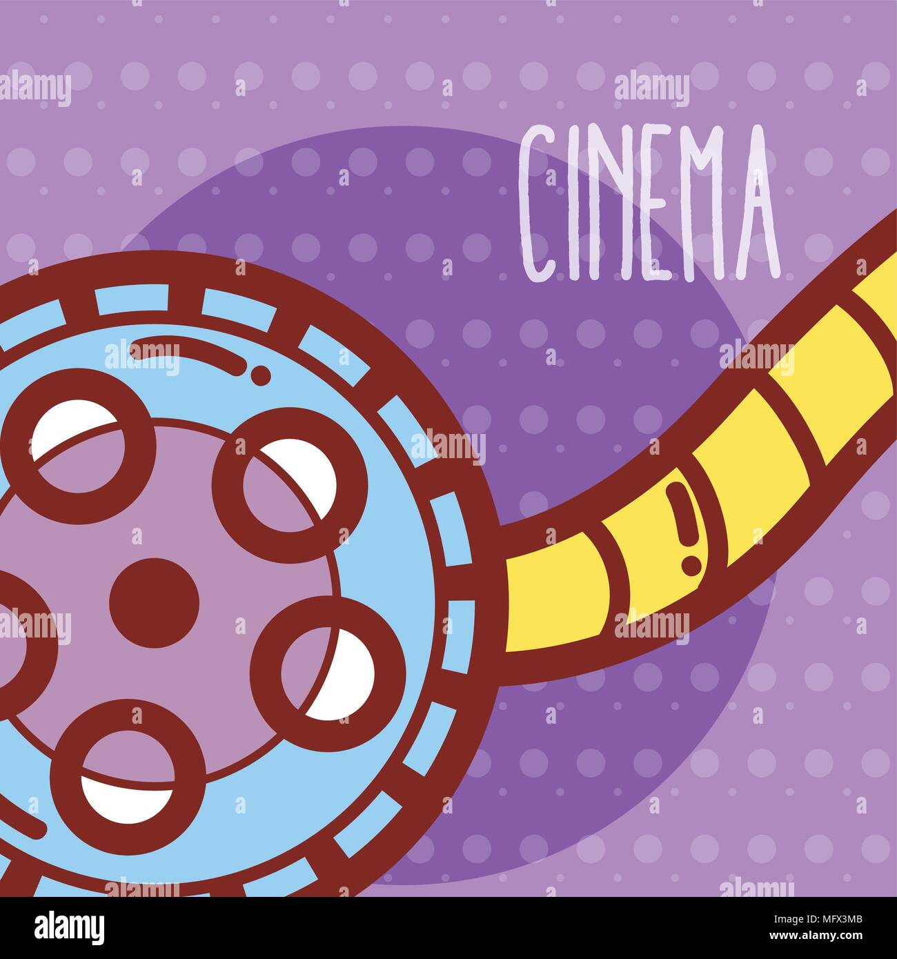Rolling reel cinema cartoon Stock Vector Image & Art - Alamy