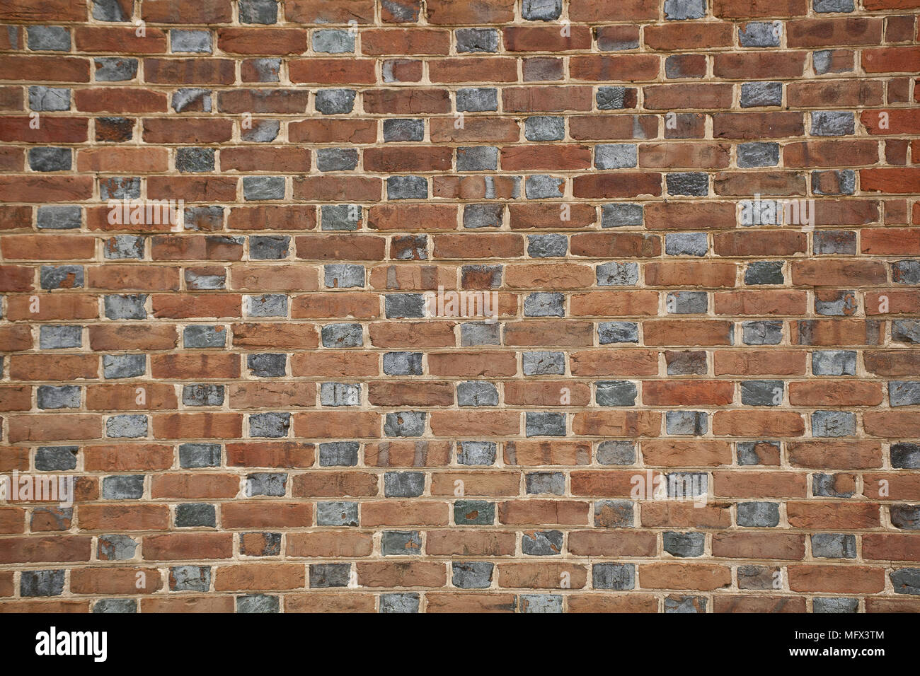 Antique early American handmade brick wall in Colonial Williamsburg ...