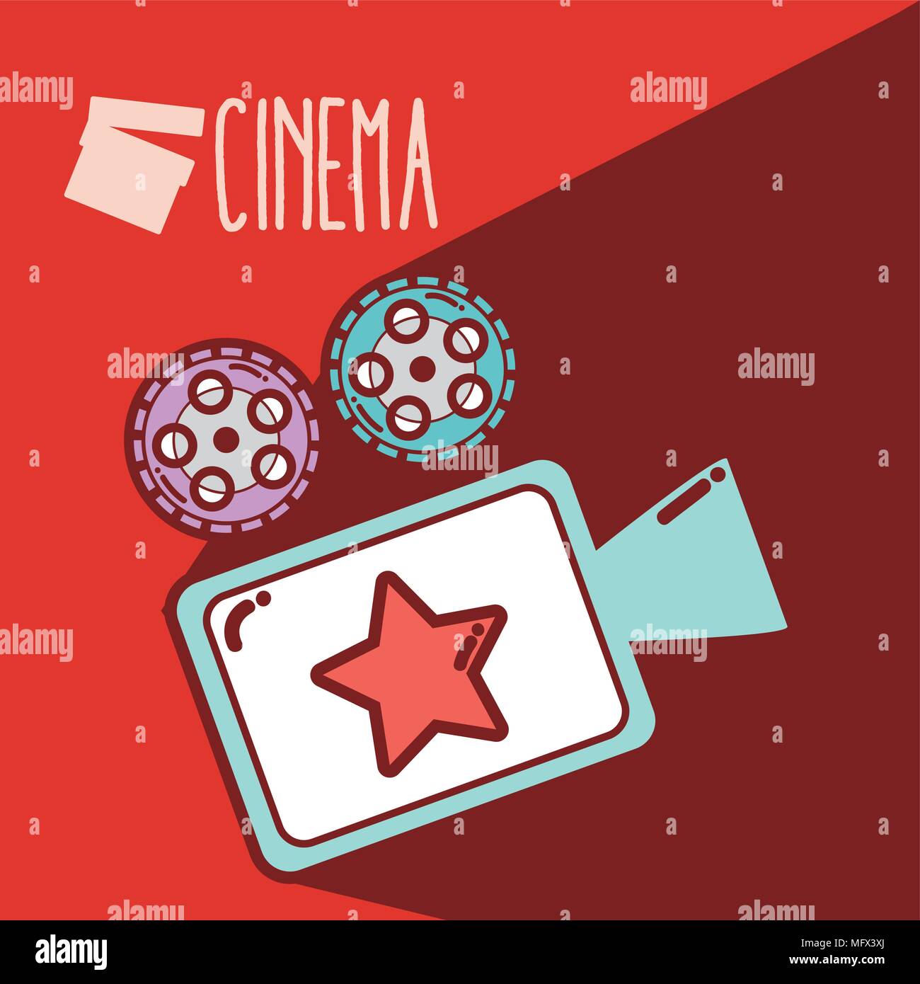 Vintage reel camera cinema cartoon Stock Vector Image & Art - Alamy