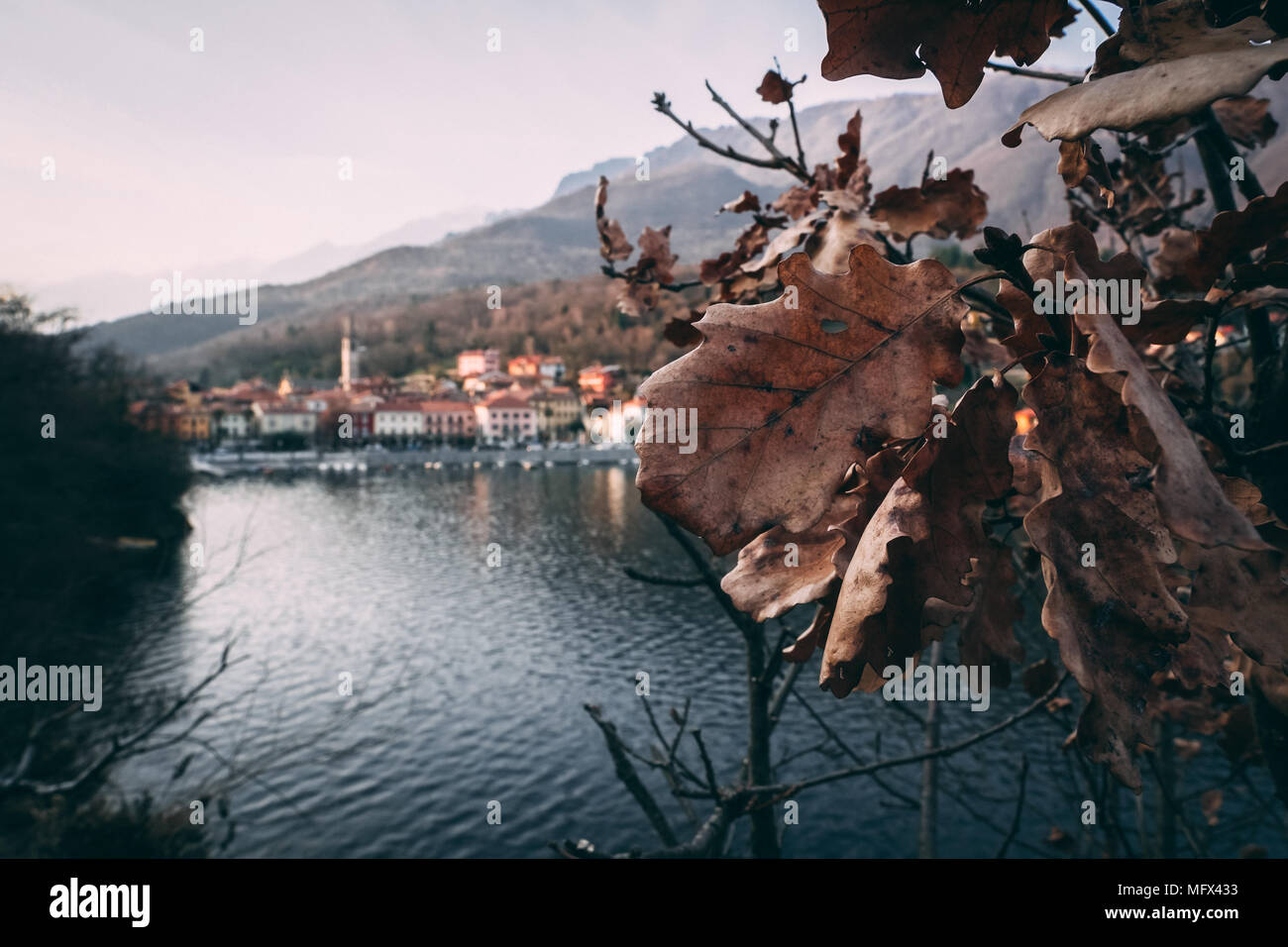 A view of Mergozzo city in Italy Stock Photo - Alamy