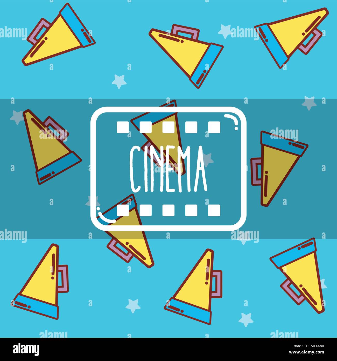 Cinema cute cartoons pattern background Stock Vector Image & Art - Alamy