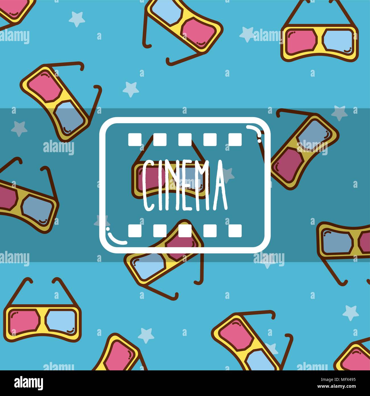 Cinema cute cartoons pattern background Stock Vector Image & Art - Alamy