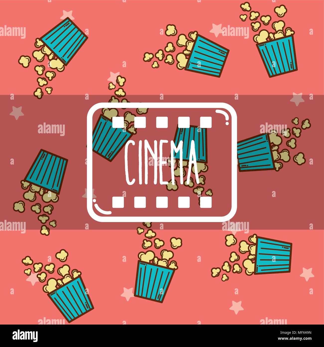 Cinema cute cartoons pattern background Stock Vector Image & Art - Alamy