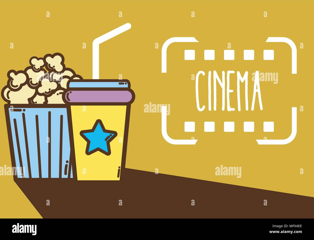 Cinema cute cartoon design Stock Vector Image & Art - Alamy