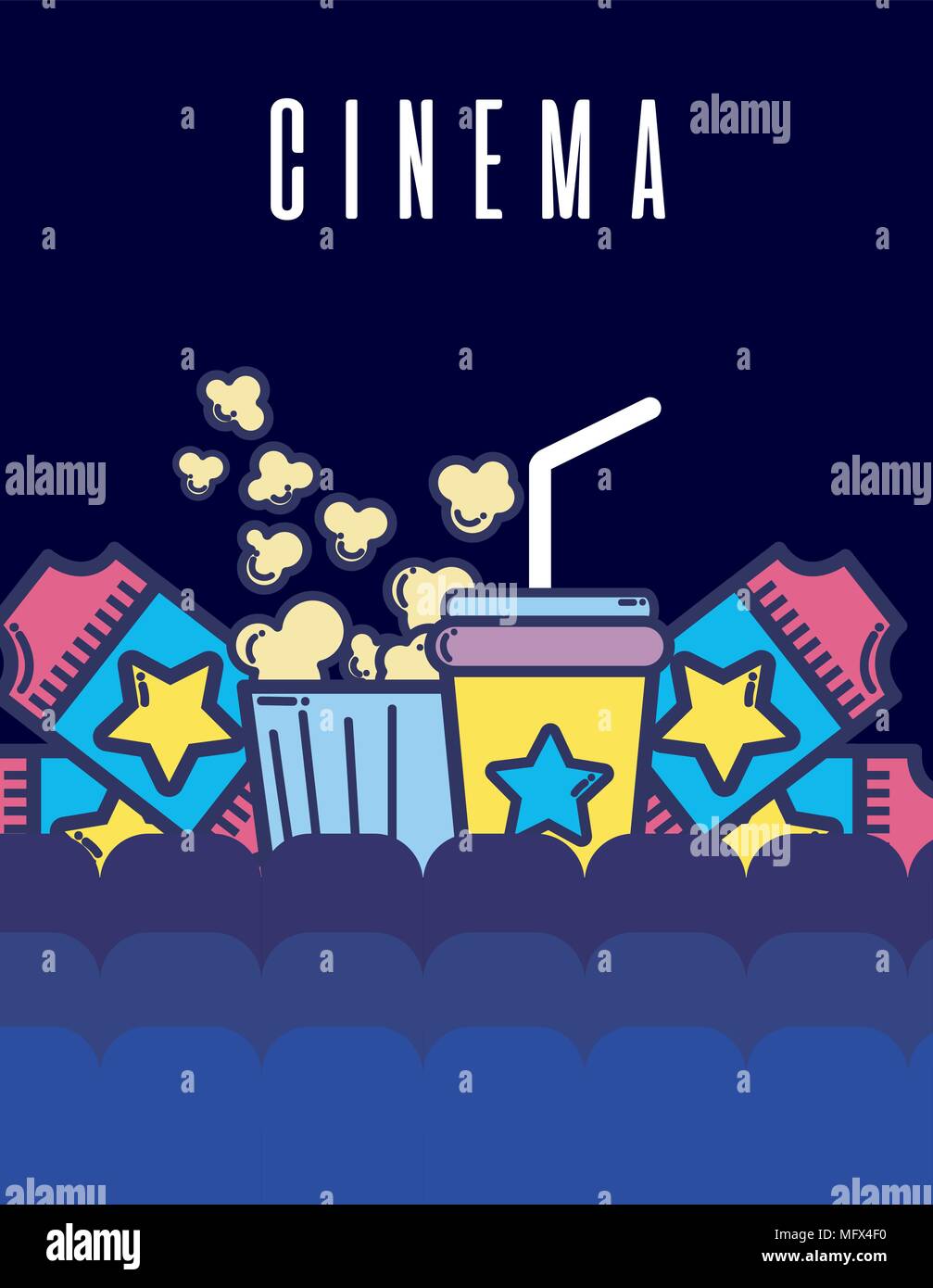 Cinema cute cartoons design Stock Vector Image & Art - Alamy