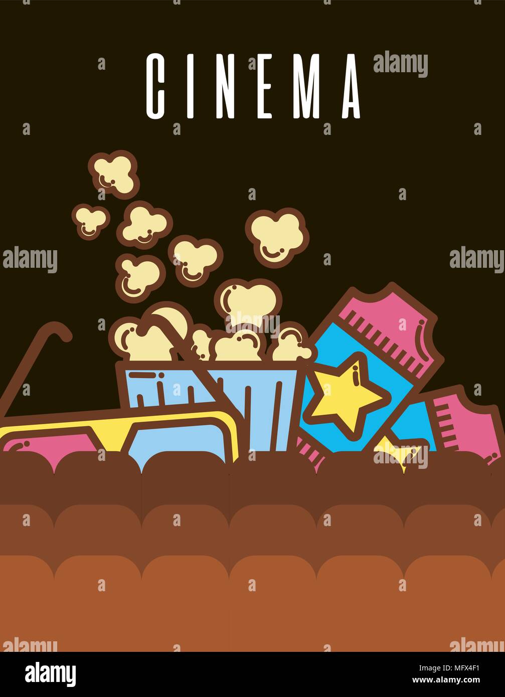 Cinema cute cartoons design Stock Vector Image & Art - Alamy