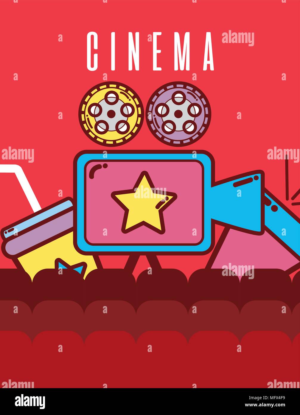 Cinema cute cartoons design Stock Vector Image & Art - Alamy