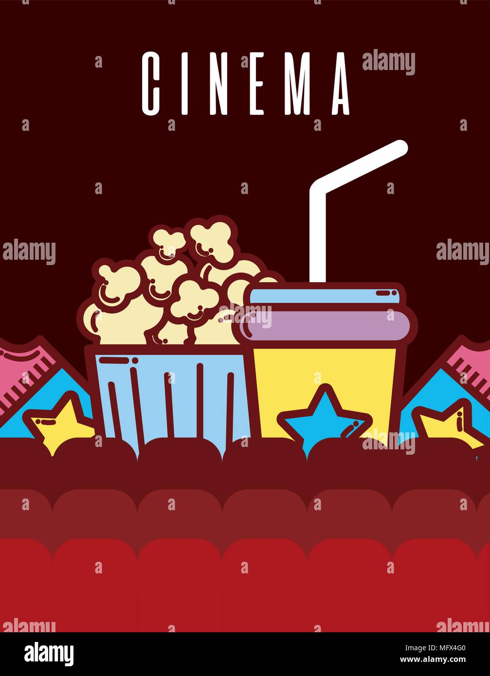 Cinema cute cartoons design Stock Vector Image & Art - Alamy