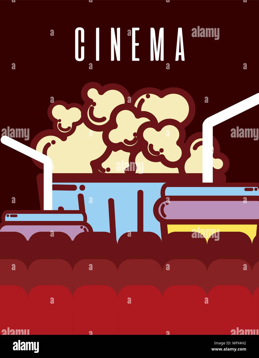 Cinema cute cartoons design Stock Vector Image & Art - Alamy