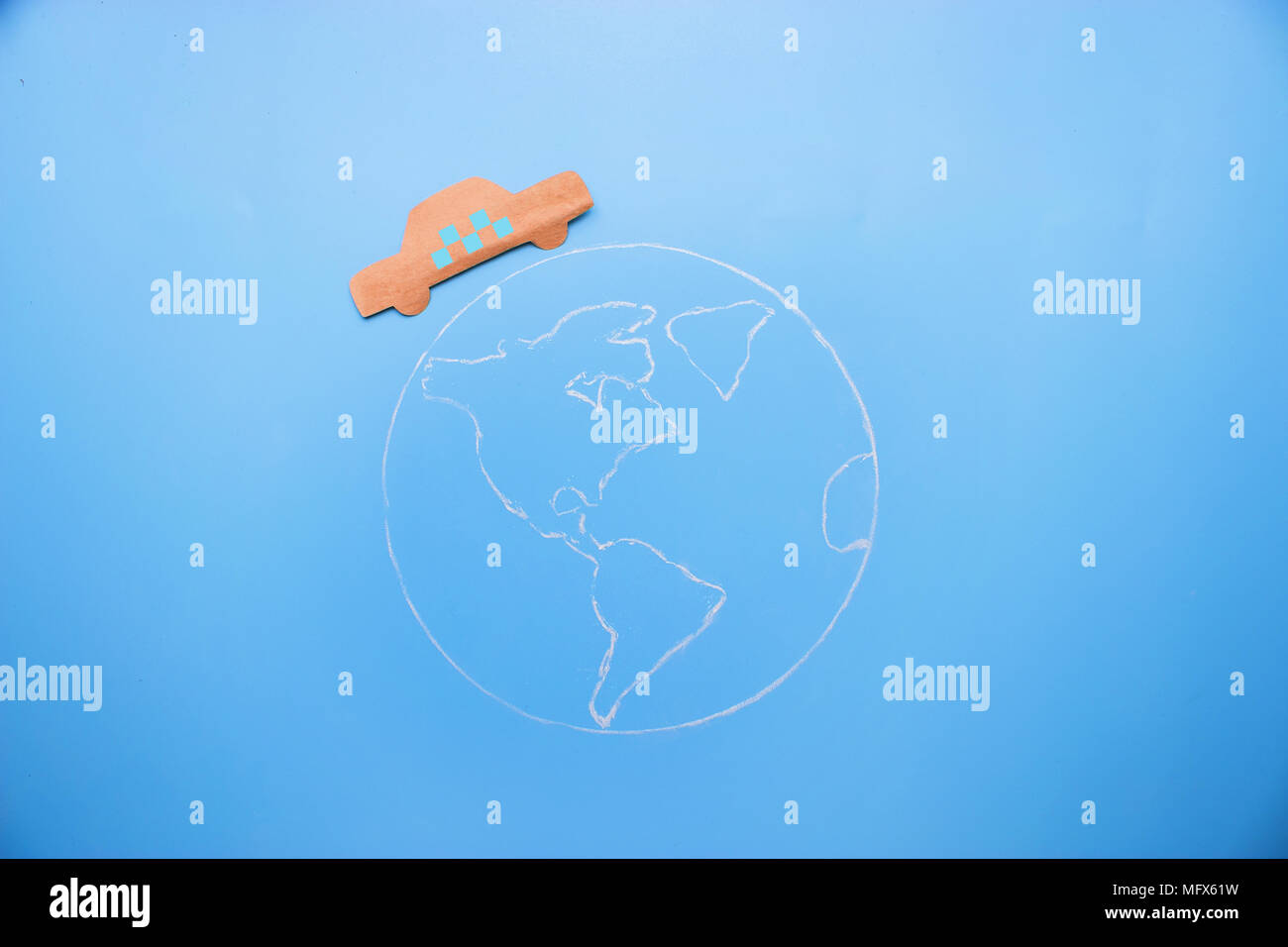 Taxi service transport paper map hi-res stock photography and images ...