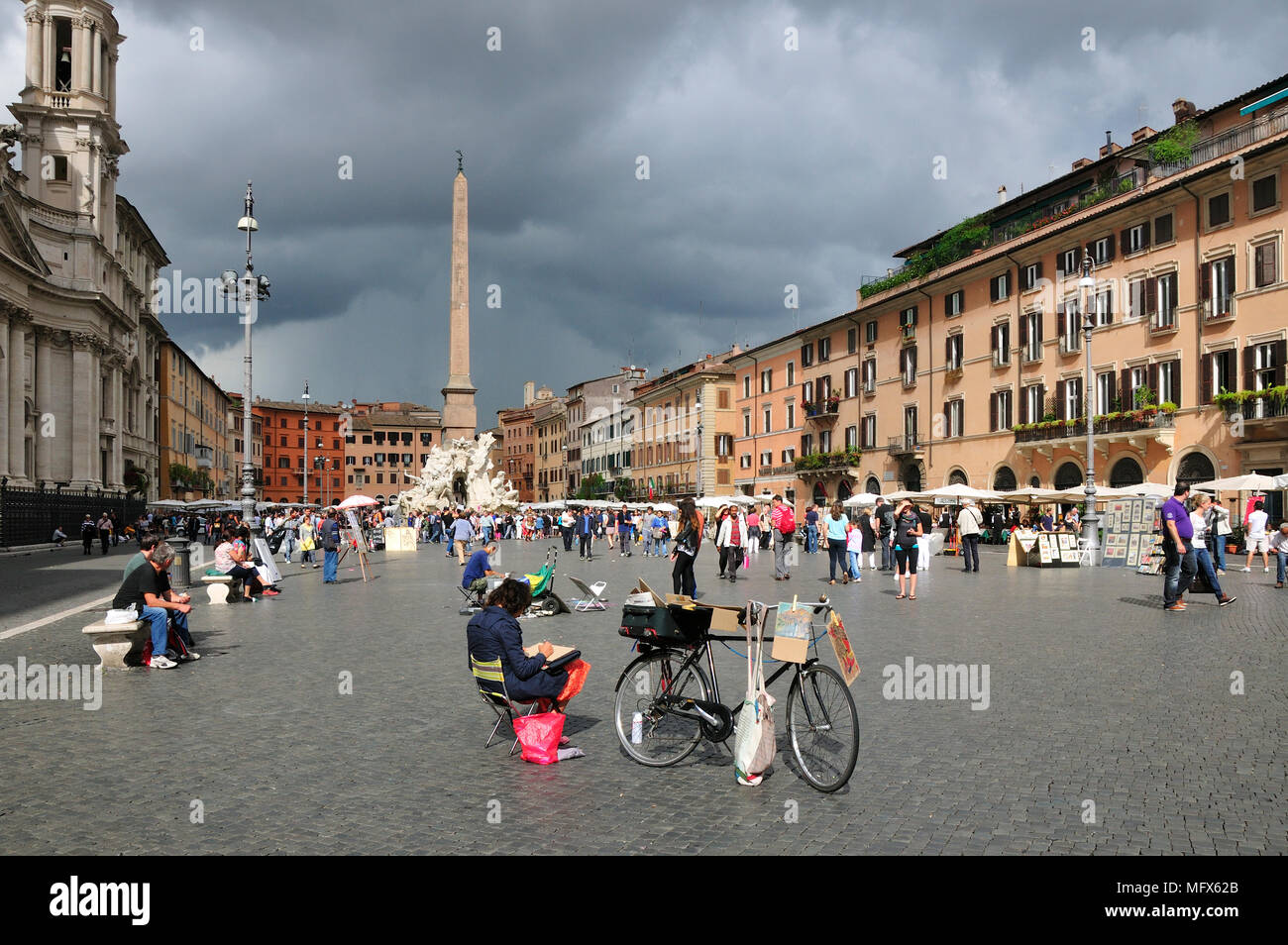 Piazza Navona. Rome, Italy Stock Photo - Alamy