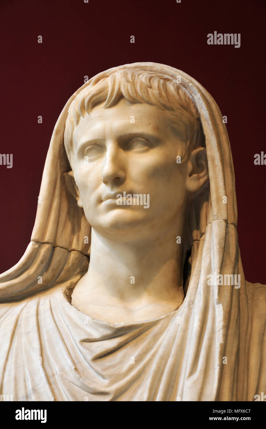 The emperor Augustus, a statue from the 1st century B.C.. Collection of ...