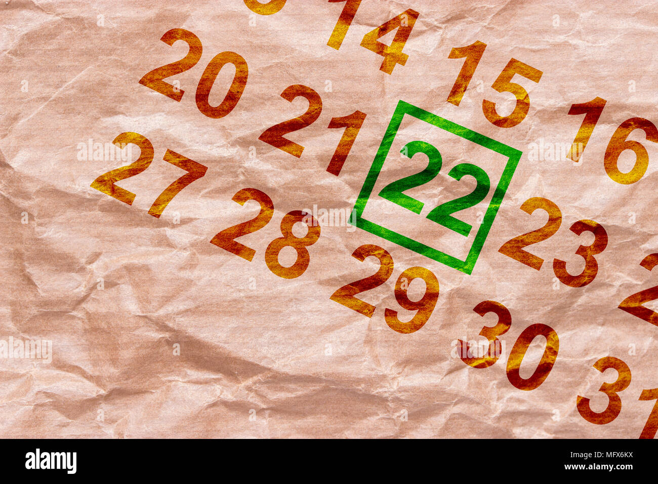 Earth day marked on the calendar on blue background Stock Photo - Alamy