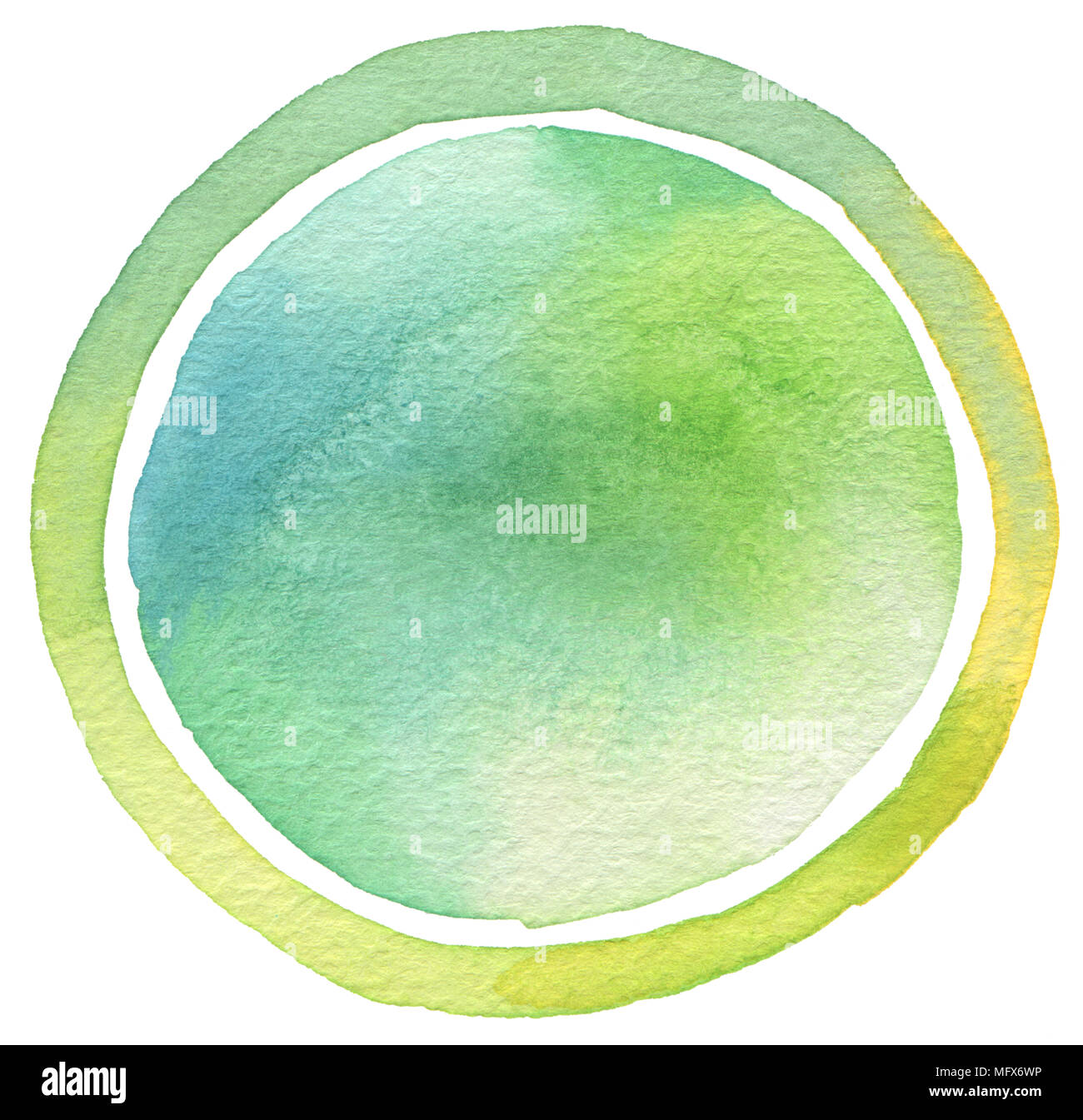 Circle watercolor painted background. Texture paper Stock Photo - Alamy