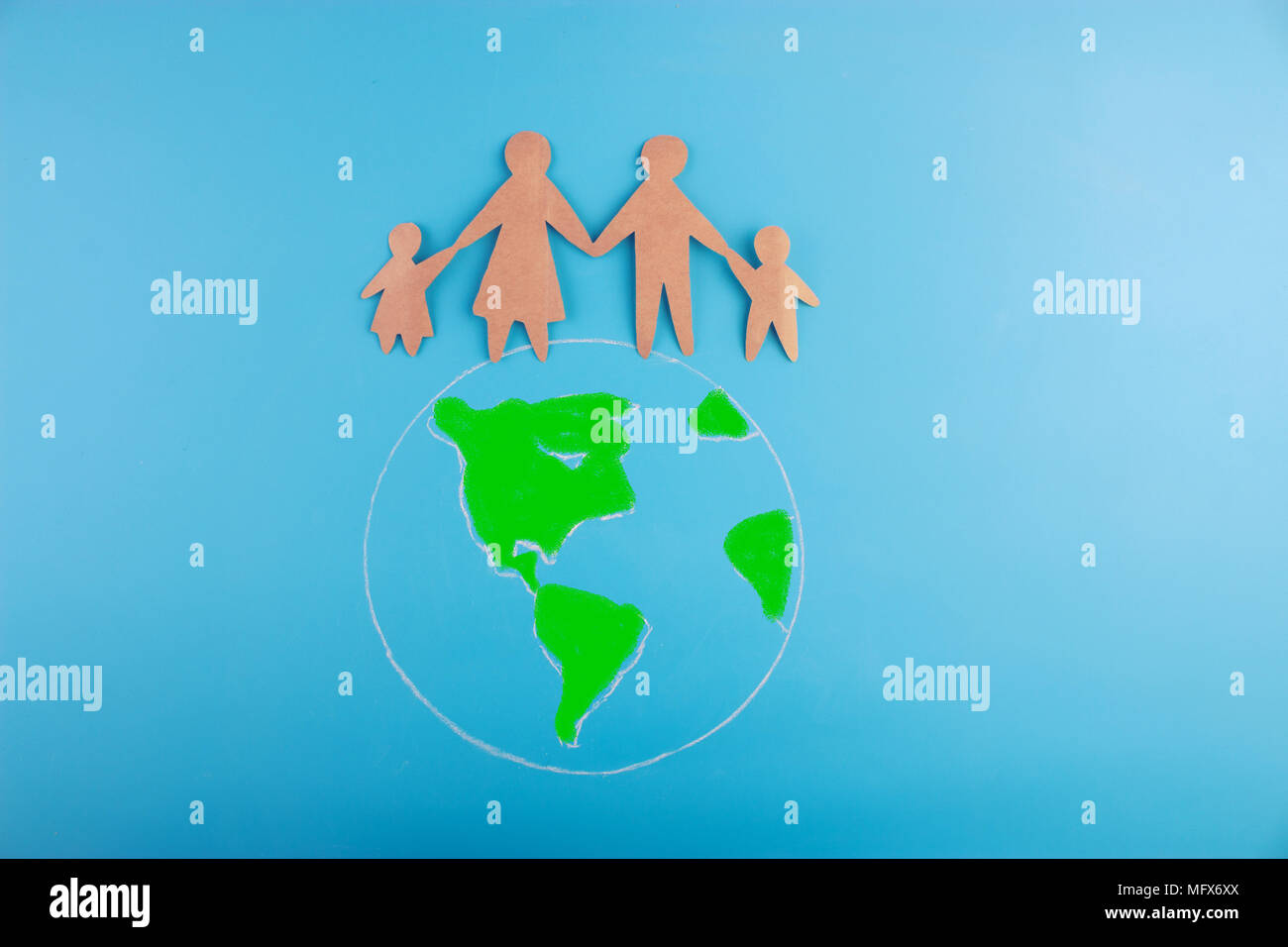 Planet earth from space woman hi-res stock photography and images - Alamy
