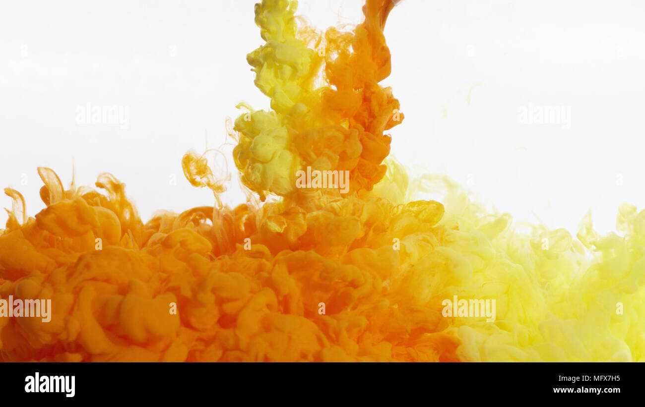 Orange liquid ink hi-res stock photography and images - Alamy