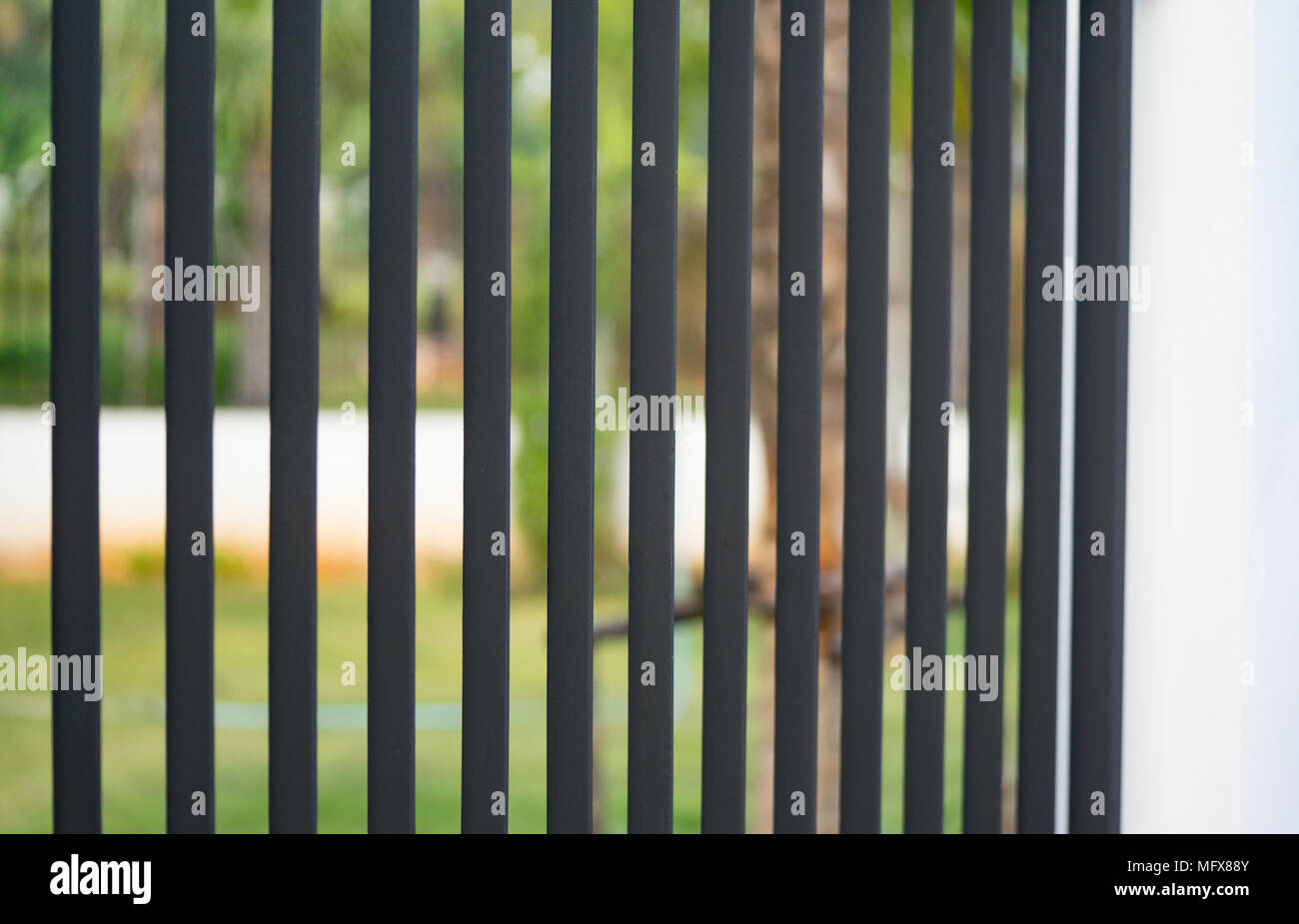 Metal fence detail. Abstract concept Stock Photo - Alamy