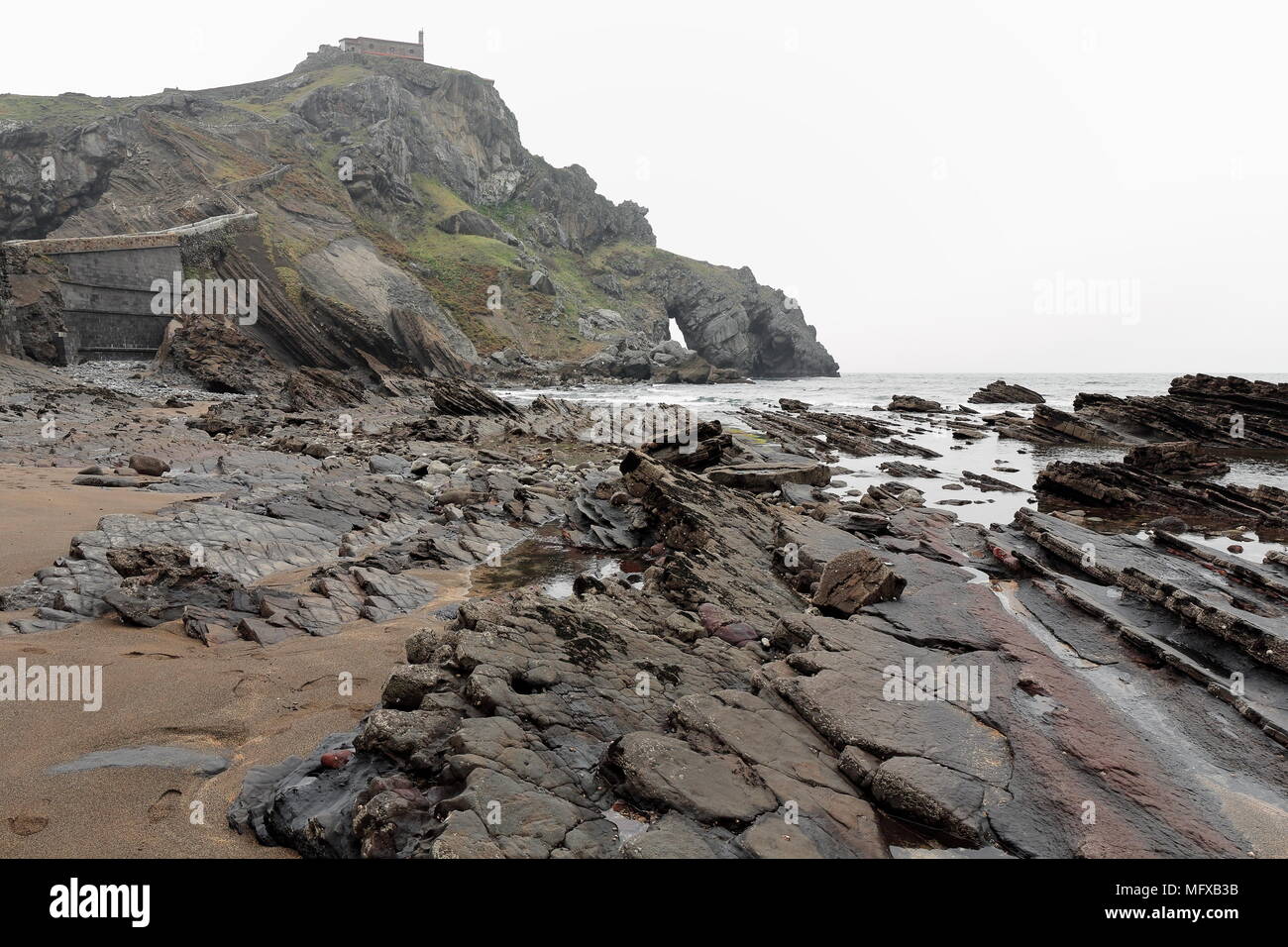 Gaztelugatxe islet with San Juan hermitage on top in Spain.s Basque ...