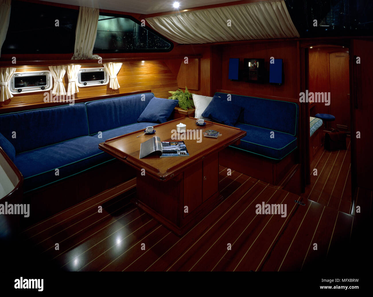View of the interiors of a ship Stock Photo - Alamy