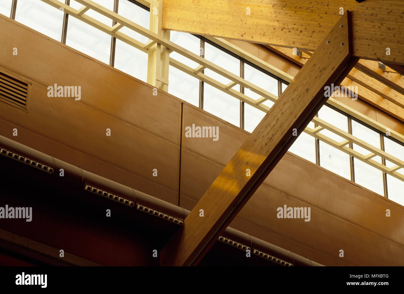 View of wooden beams Stock Photo - Alamy