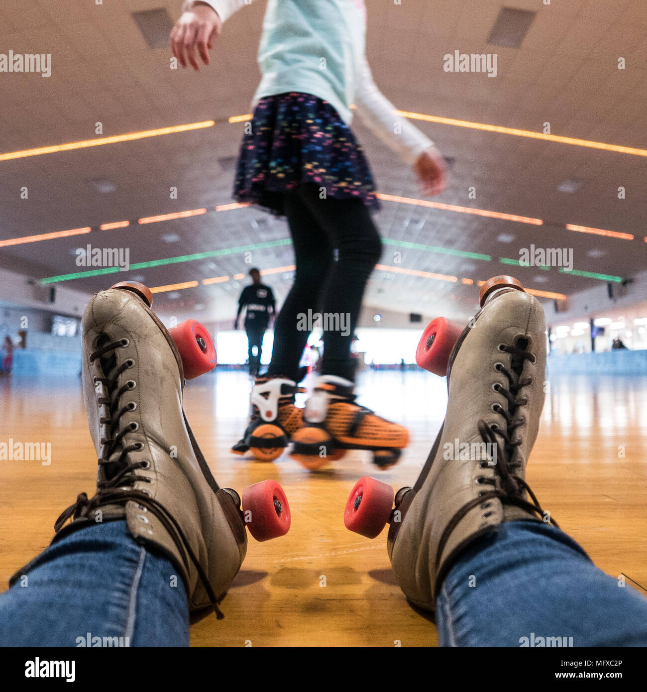 Sportsman's Hall indoor rollerskating rink in Maryland Stock Photo - Alamy
