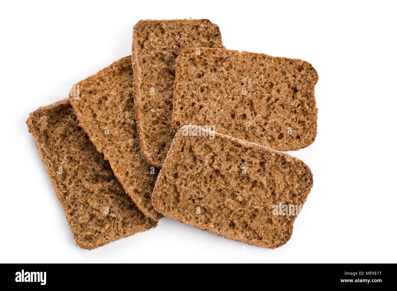 Slices rye bread isolated Cut Out Stock Images & Pictures - Alamy